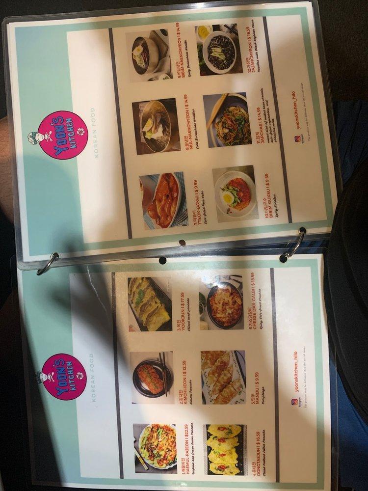 Menu at Yoon's Kitchen Korean Food & Chicken restaurant, Hilo