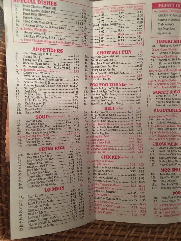 Menu at FU SHING restaurant, Charlotte, Mt Holly-Huntersville Rd