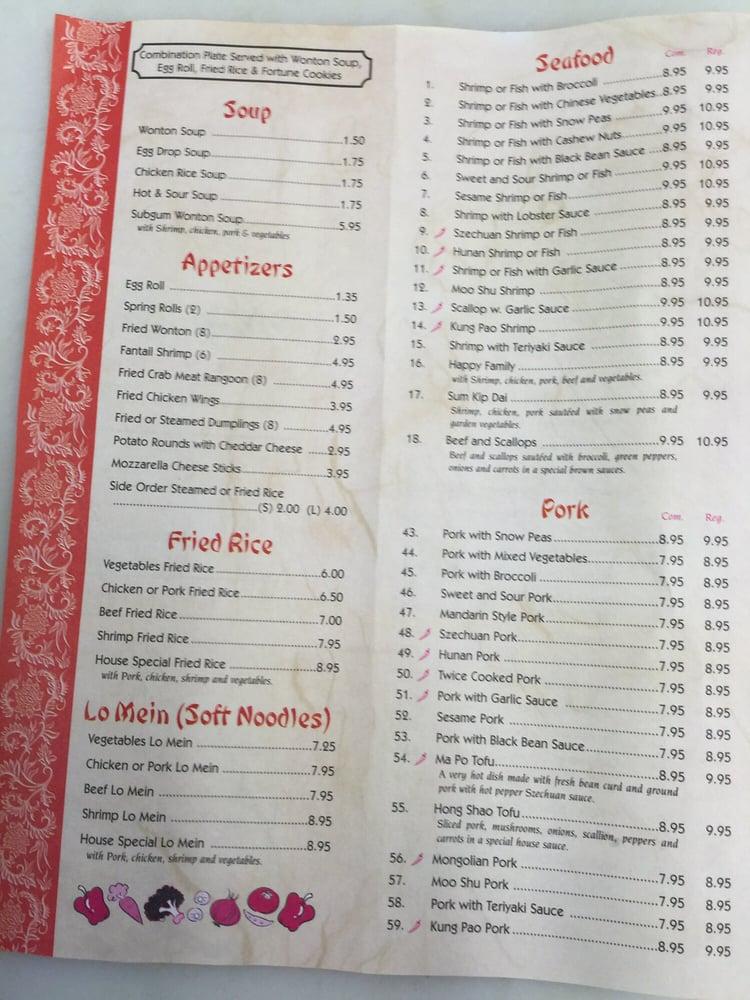 Menu at Ming Garden Chinese Restaurant, Norton