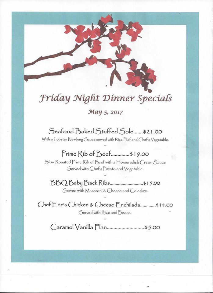 Menu at The Ross Tavern restaurant, Southbridge