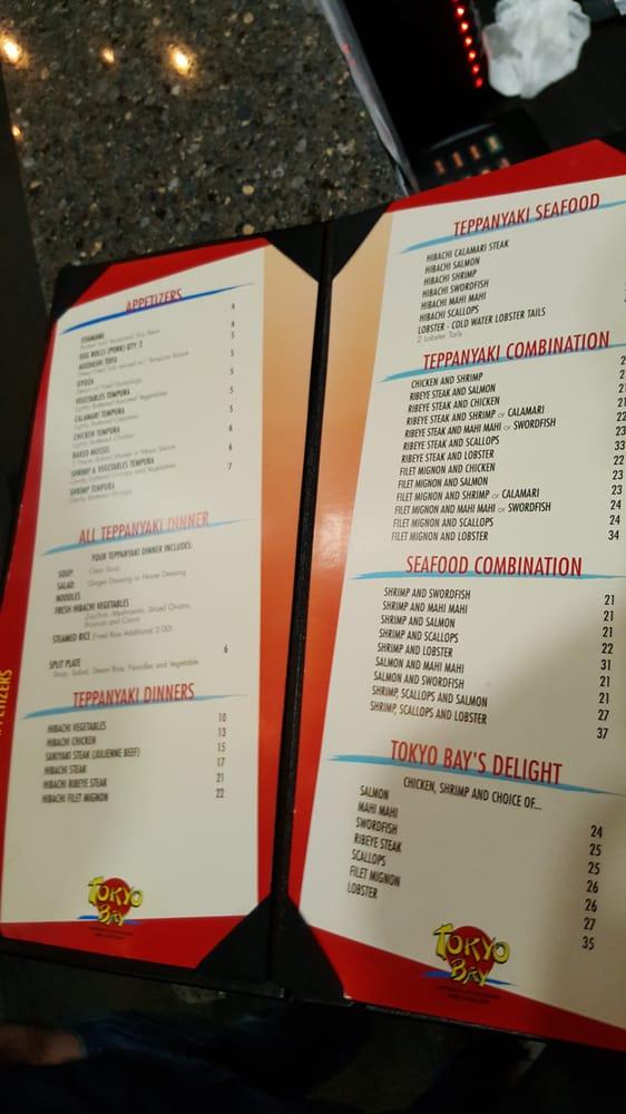 Menu at Tokyo Bay Japanese Steakhouse & Sushi Bar, Waterloo, Sears St