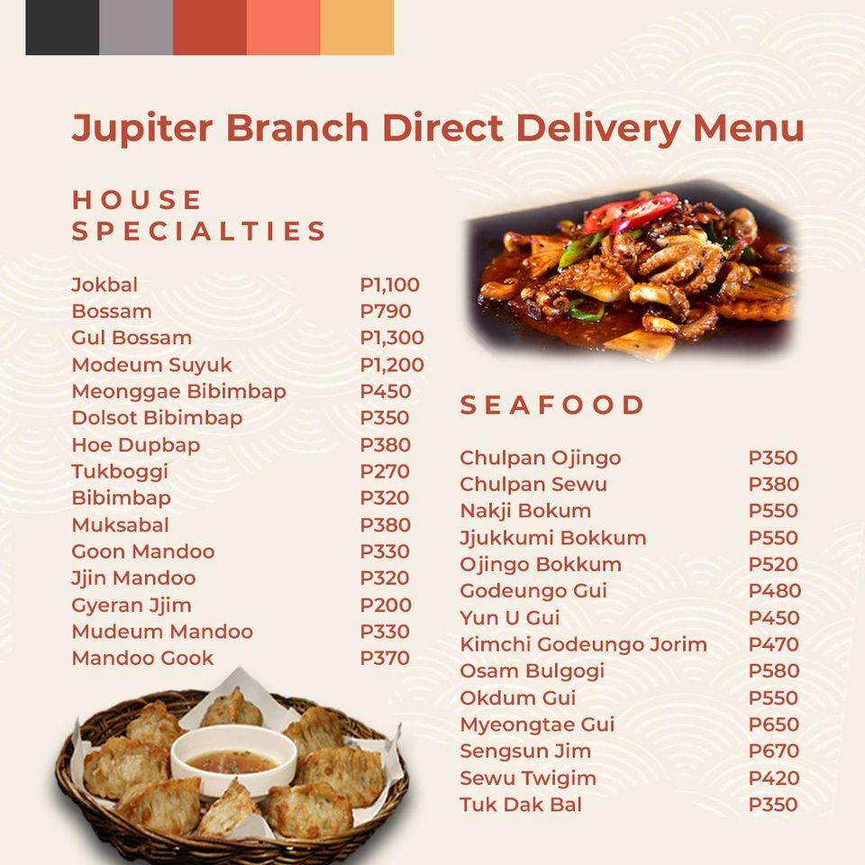 Menu at Kaya Korean Restaurant- Jupiter, Makati, 62 Jupiter