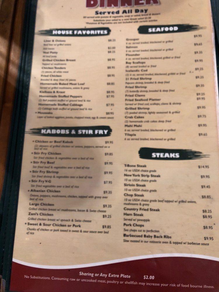 Menu at Largo Family Restaurant, Largo, 788 Missouri Ave N