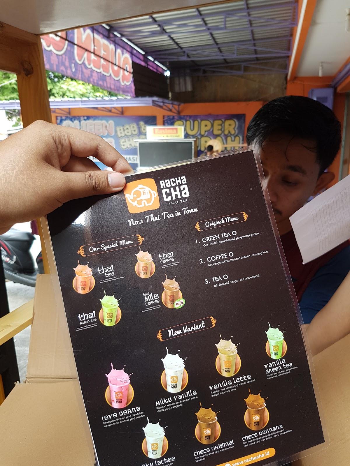 Menu at Rachacha Thai Tea Unsoed Purwokerto pub & bar, Purwokerto