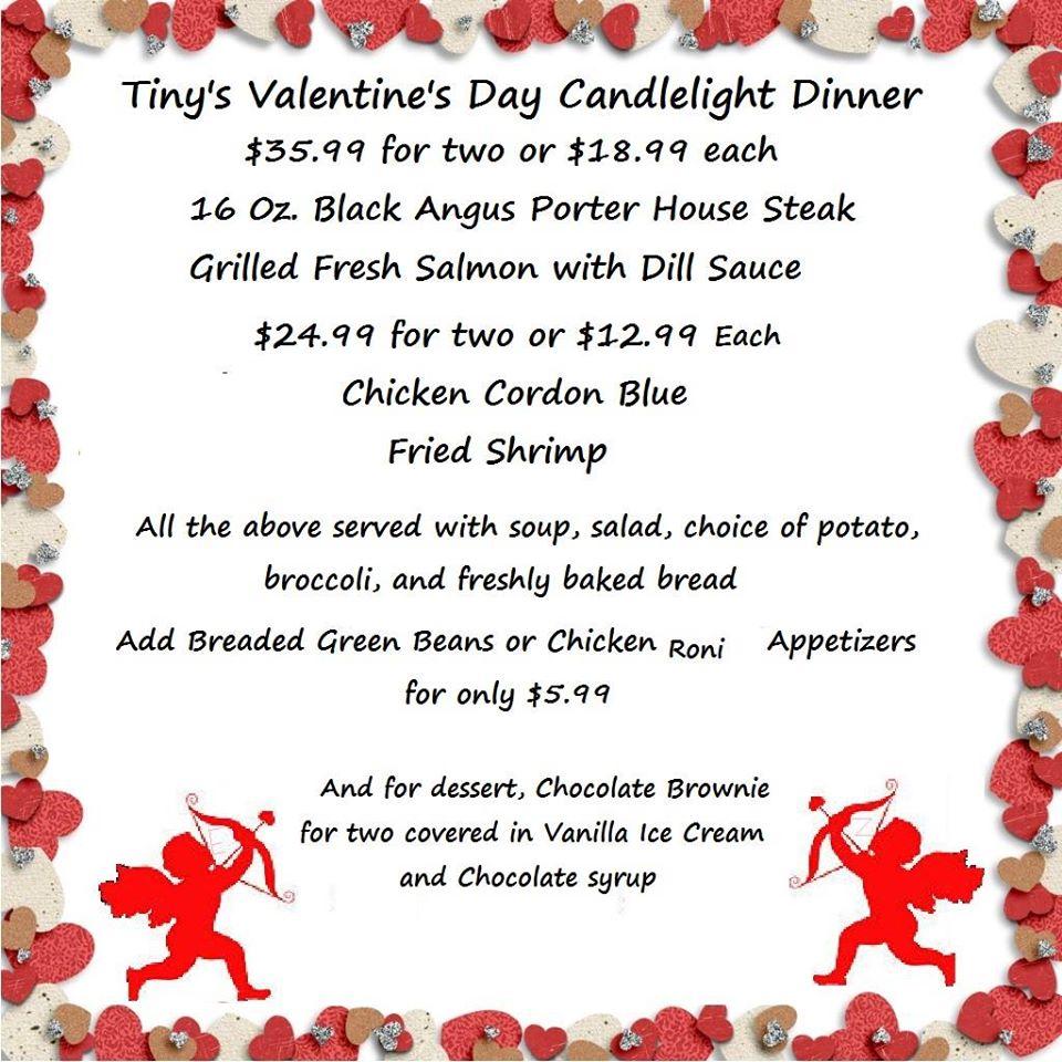 Menu at Tiny's Family Restaurant And lounge, Payson
