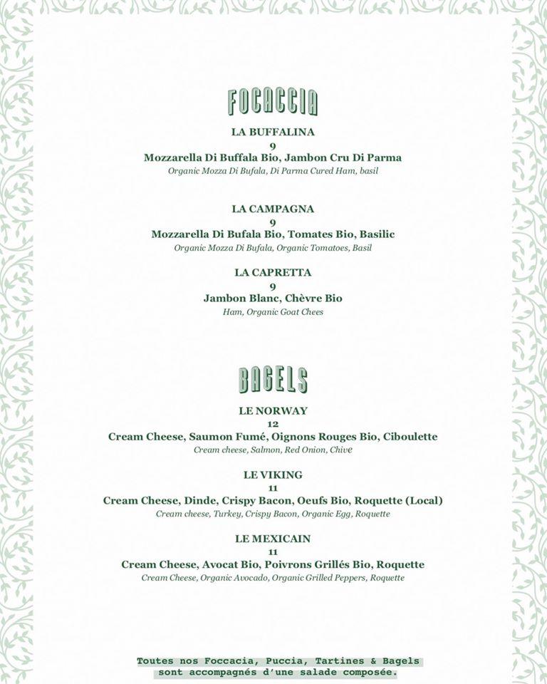 Menu at Woo Monaco restaurant, Monaco-Ville
