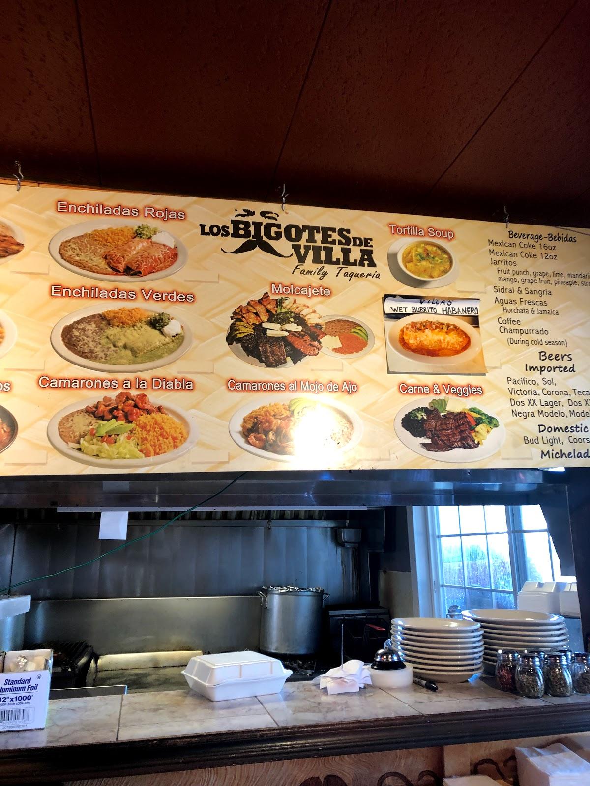 Menu at Los Bigotes de Villa restaurant, Federal Way