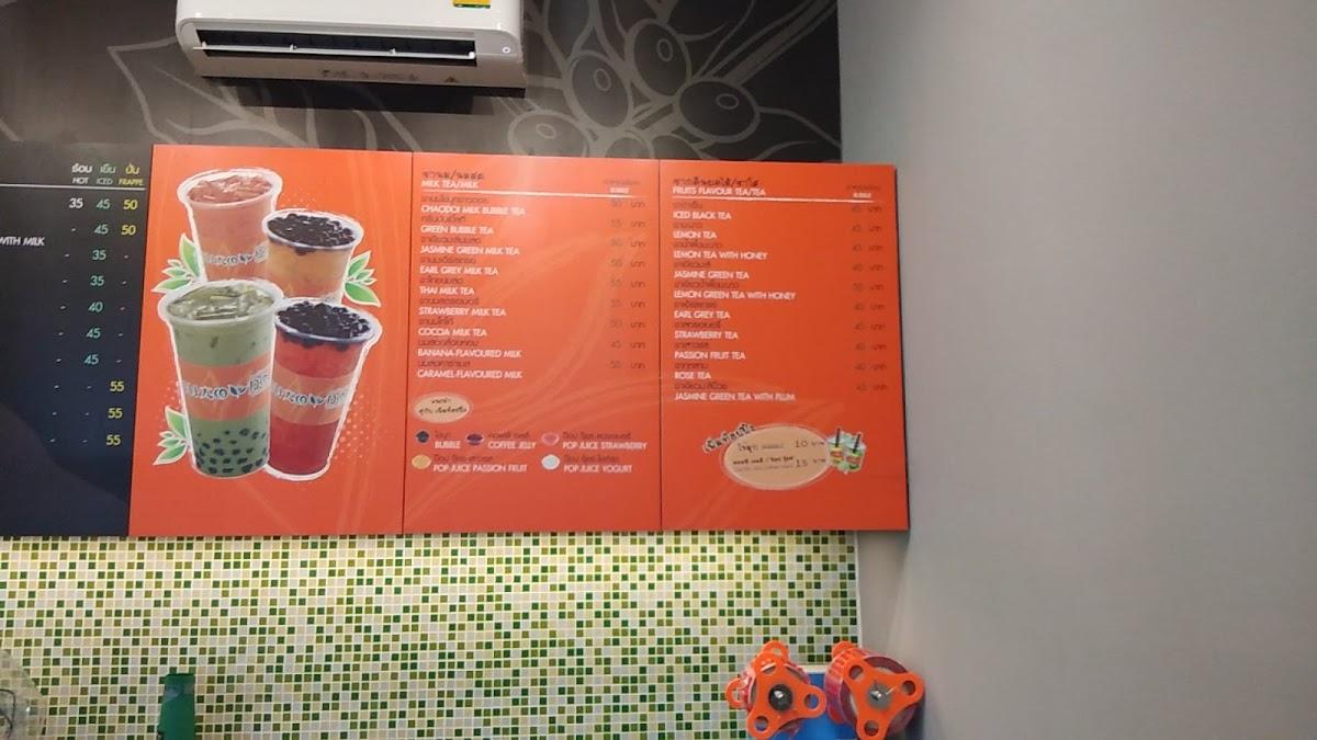 Menu at chao doi coffee & bubble tea. cafe, Pak Nam