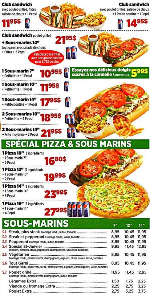 Menu at Doner Express Pizza restaurant, Mirabel