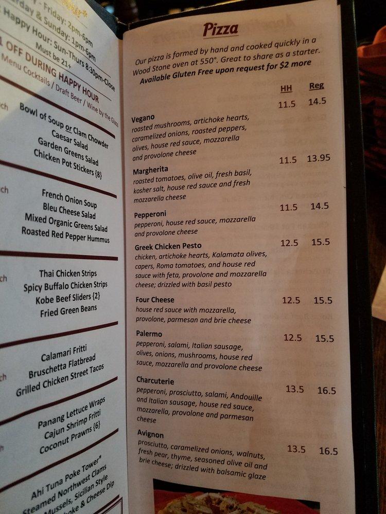 Menu at Emory's on Silver Lake steakhouse, Everett