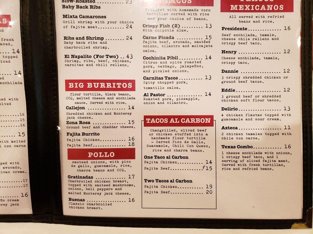 Menu at Tio Javi's Fresh Mex Bar & Grill, Baton Rouge