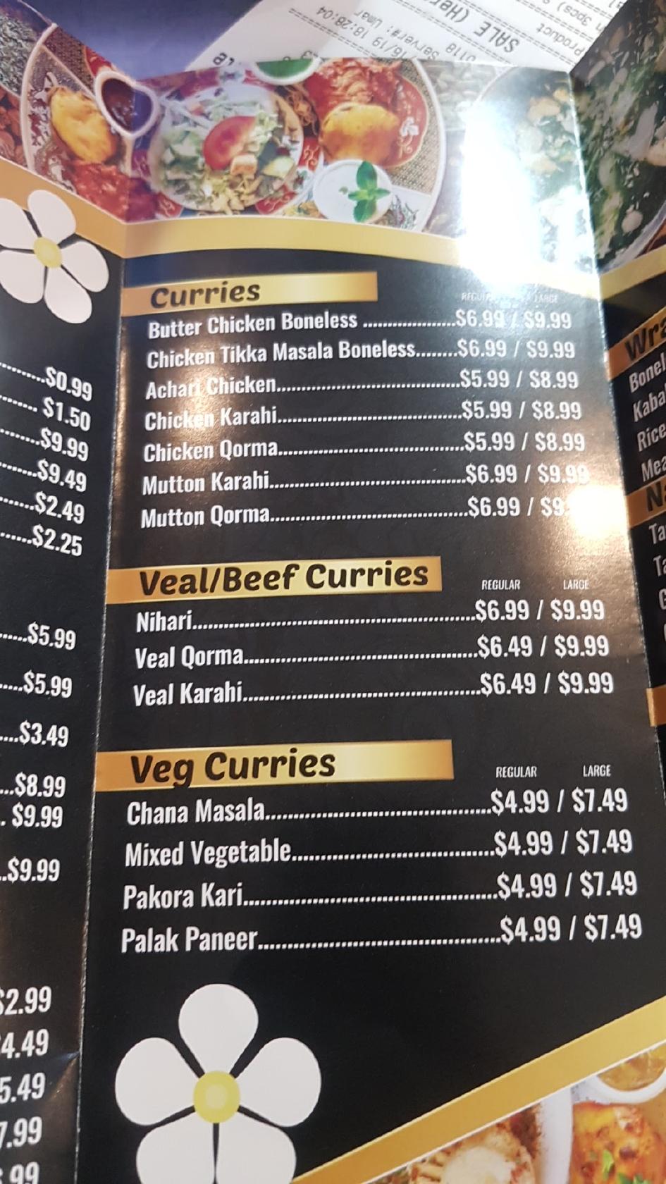 Menu at Golden Spoon restaurant, Toronto