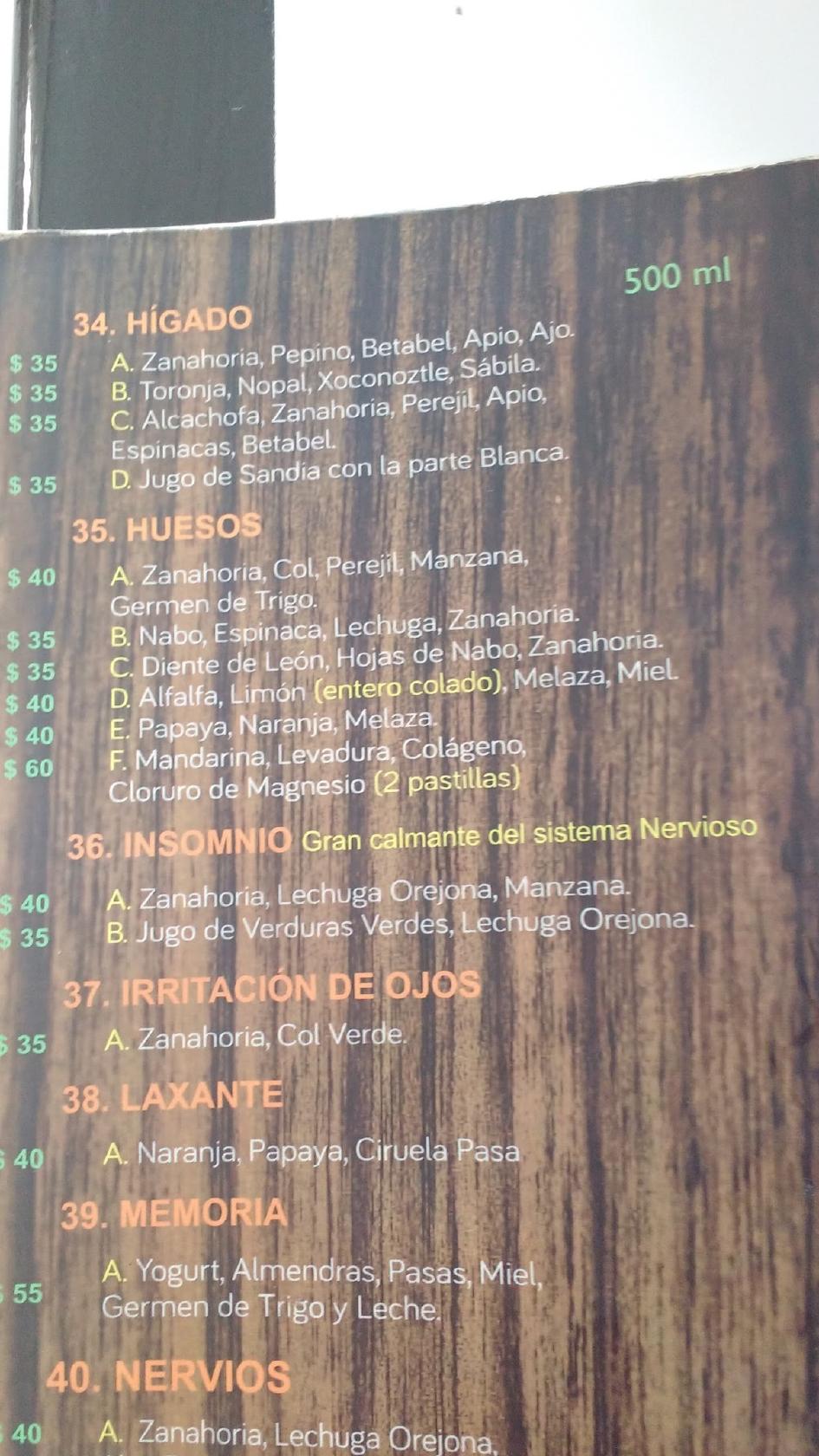 Carta de Natural Club, Ixtapaluca, Blvd. San Buenaventura 5