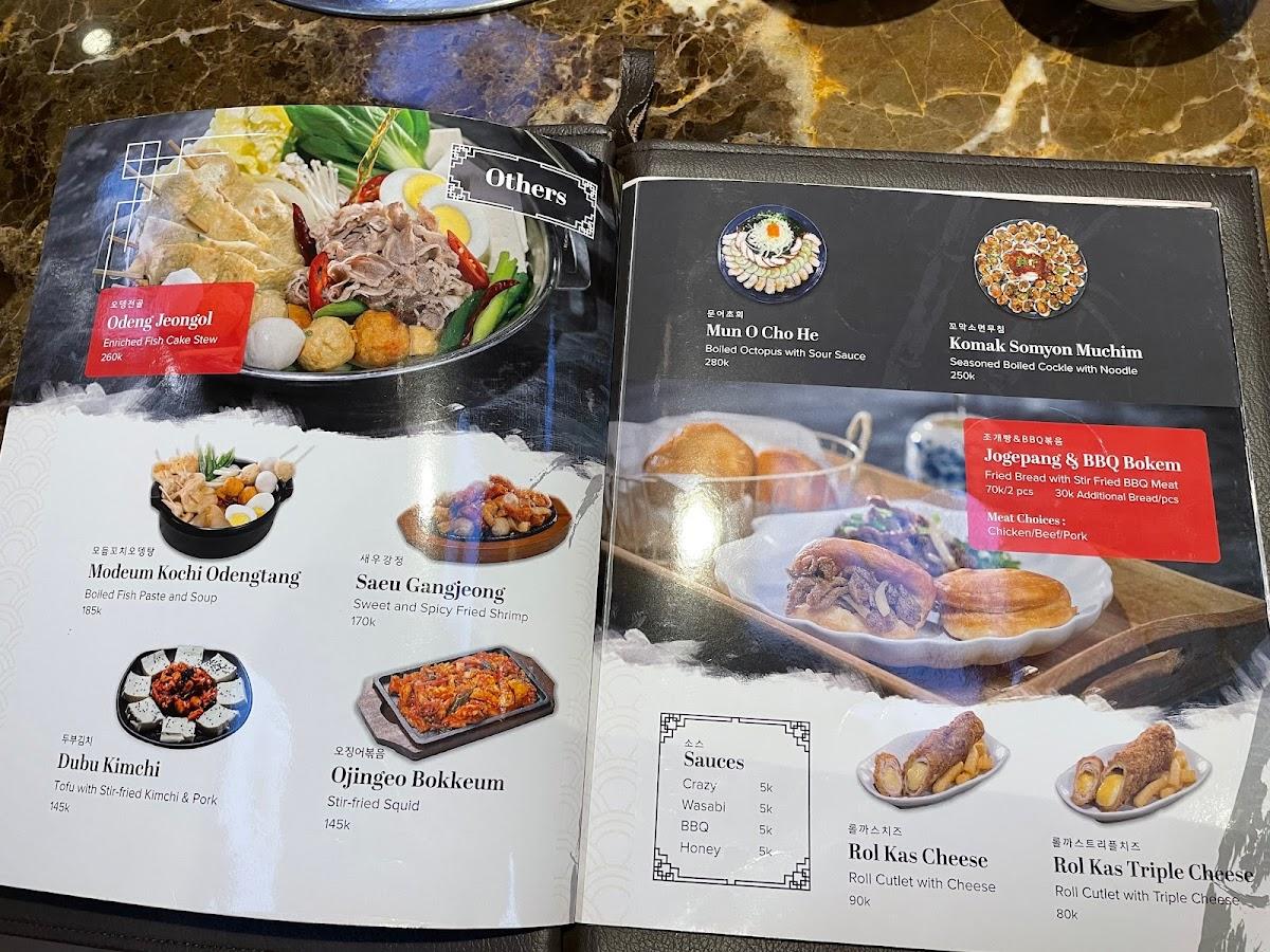 Menu at Yongdaeri Korean BBQ, South Jakarta, Galeria SCBD Lot6 Kawasan ...