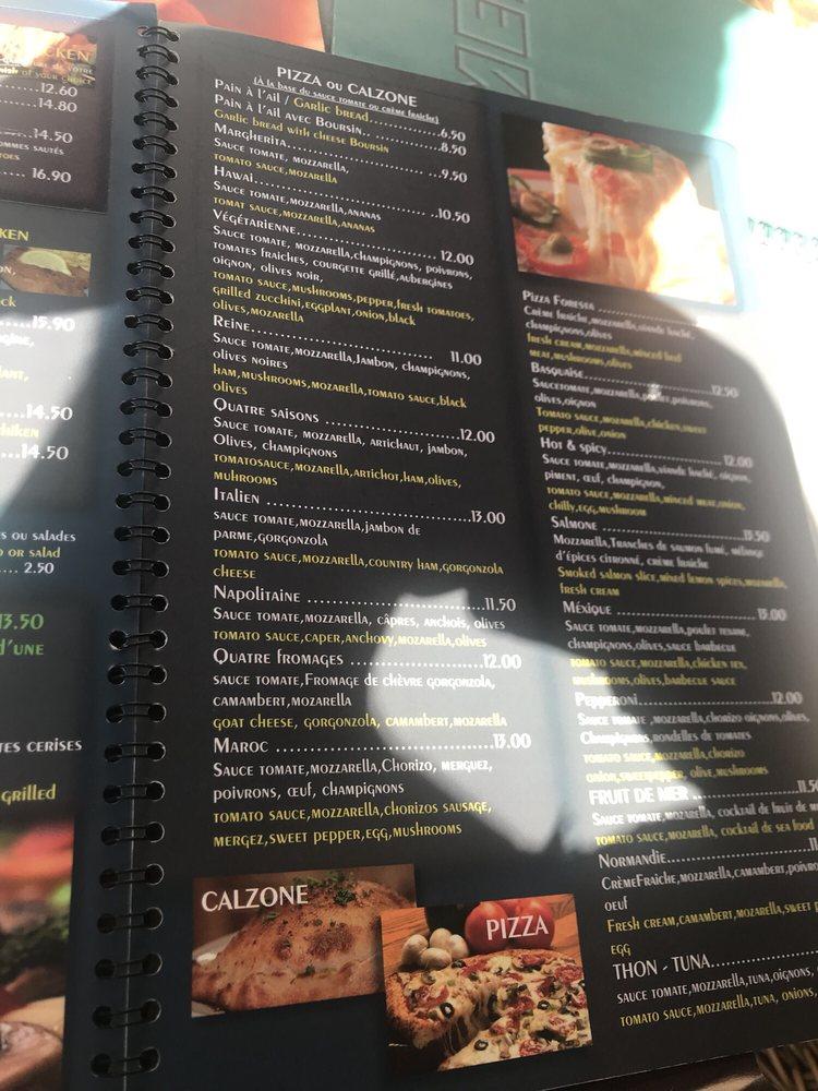 Menu at Café Foresta Paris, Paris