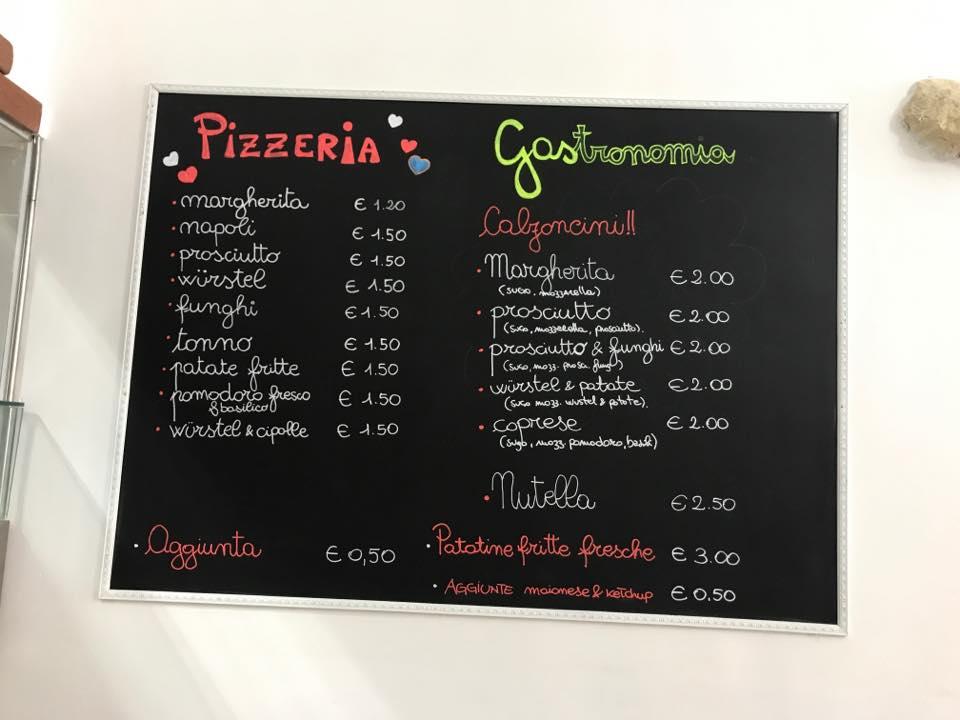 Menu at Pizzeria Gastronomia Dei Conti, Cagliari