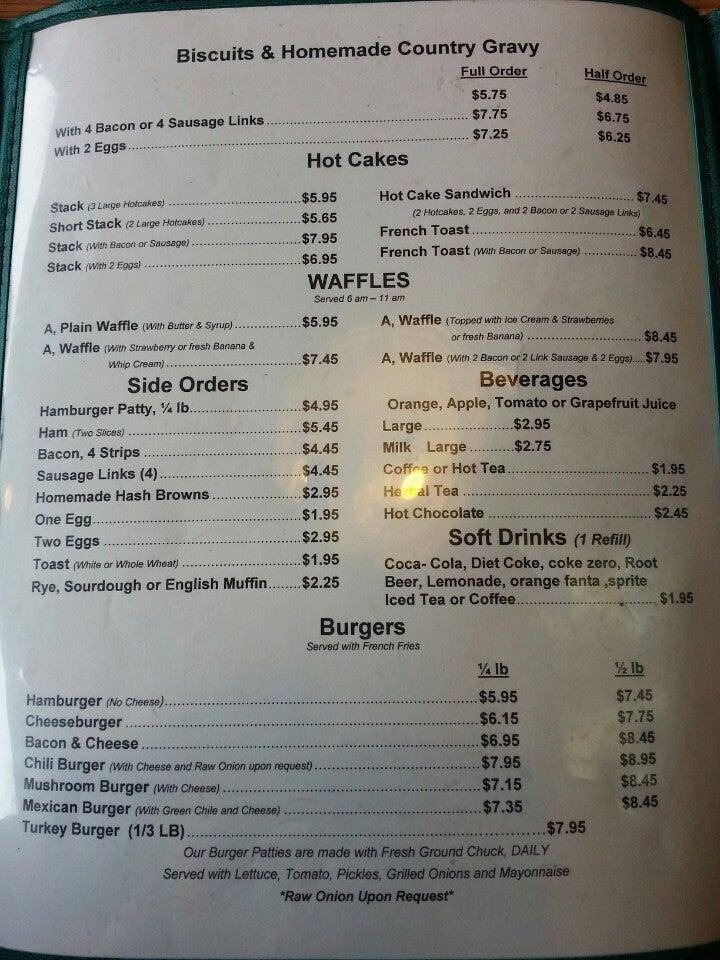 Menu at Canyon Café cafe, American Canyon