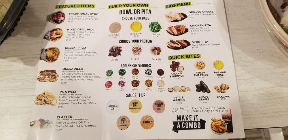 Menu at Gyroville restaurant, Coral Springs