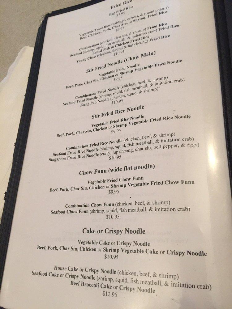 Menu at Hilo Rice Noodle Soup restaurant, Hilo