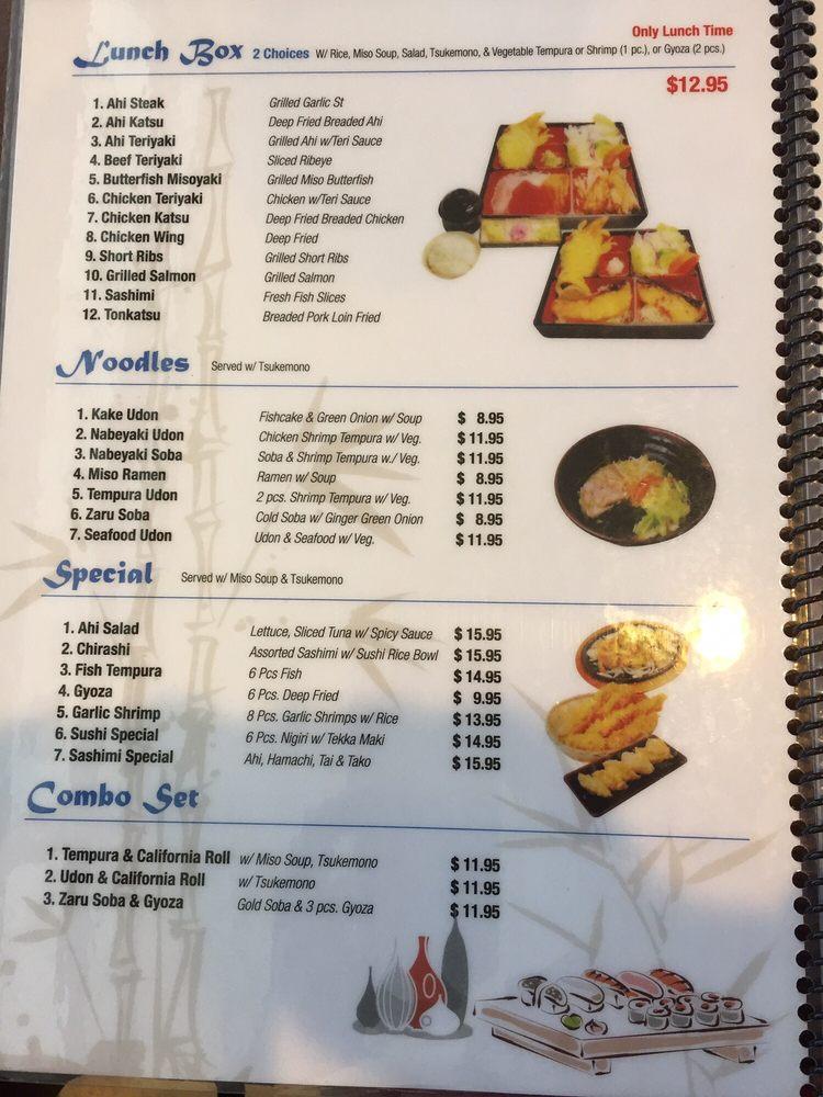 Menu at Kikuya Restaurant, Honolulu, 1315 N King St