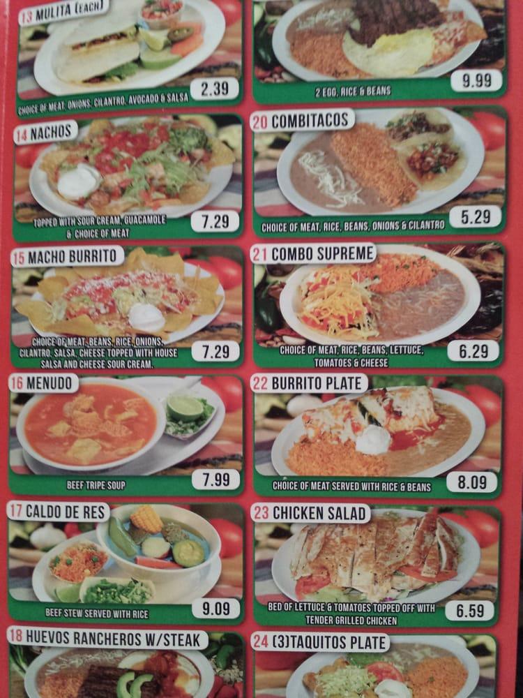 Menu at Don Pedro Mexican Restaurant, Duluth, Pleasant Hill Rd