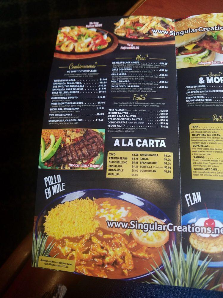 Menu at Los Dos Compadres II restaurant, Washougal, E St