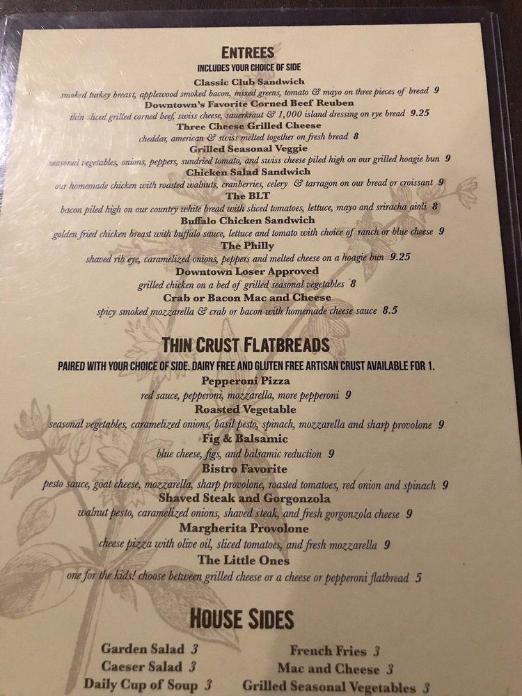 Menu at Rising Sun Cafe, Brooksville
