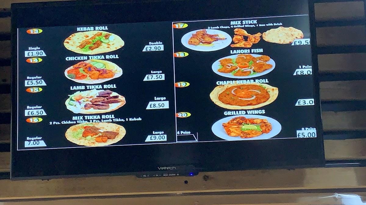 Menu at Kebabish Original restaurant, Ilford, 349 Eastern Ave