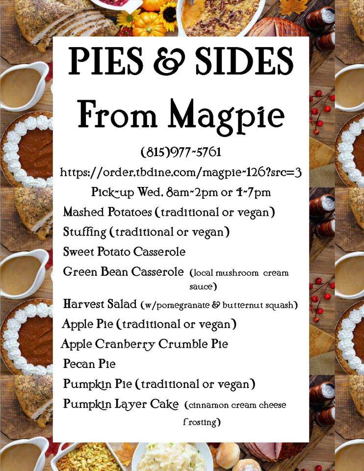 Menu at Magpie restaurant, Rockford, 126 N Madison St
