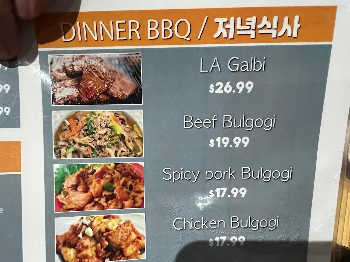 Menu at One Pocha restaurant, San Antonio