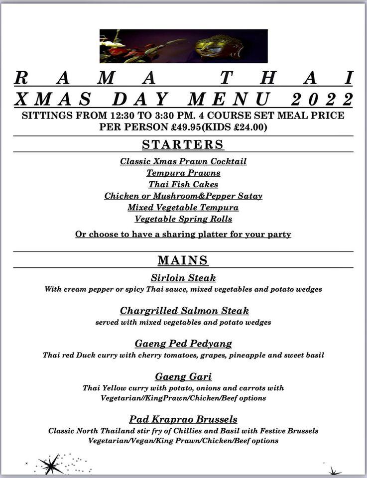 Menu at Rama restaurant, Dundee, 32-34 Dock St