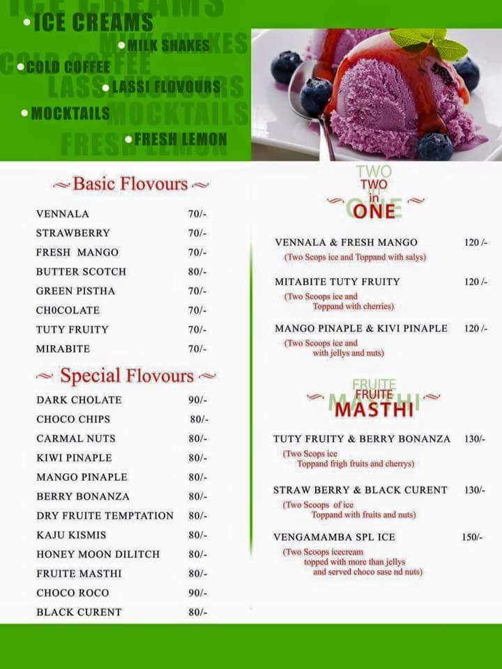 Menu at Sri Vengamamba Punjabi Family Dhaba, Nellore, Beside CPR ...