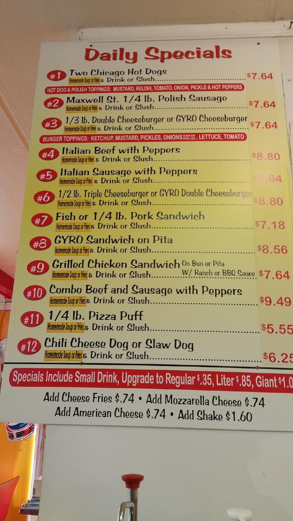 Menu at 5 Points Restaurant, North Chicago