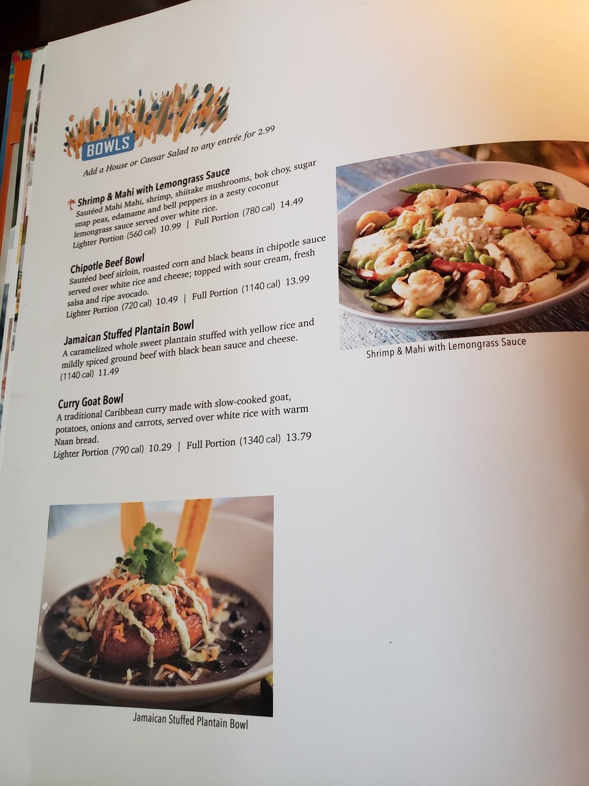 Menu at Bahama Breeze pub & bar, Kennesaw, 755 Ernest W Barrett Pkwy NW