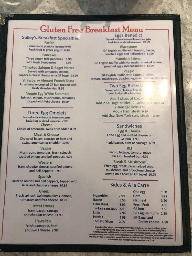 Menu at Galley Grill cafe, Summerland Key, Overseas Hwy