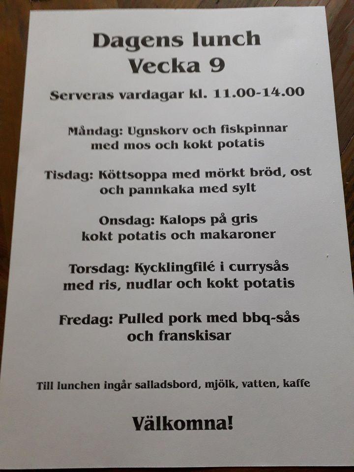 Menu at Strandhotellet - Restaurang Strand restaurant, Dalsbruk