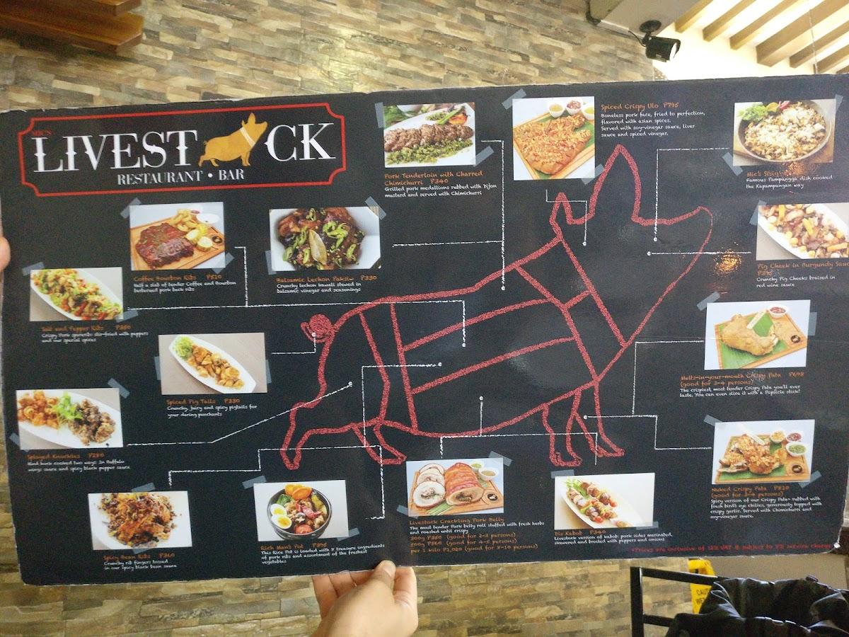 Menu at Livestock restaurant, Quezon City, El Jardin Del Presidente 1