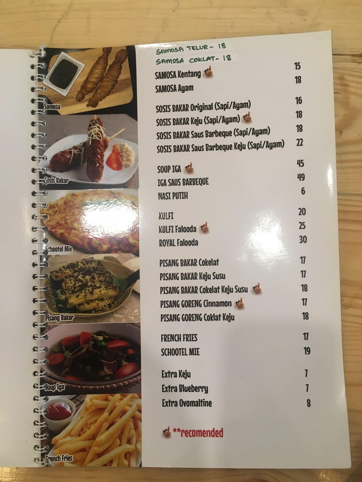 Carta del restaurante Nasi Bakar Situbondo & Paratha Bakar, Central Jakarta