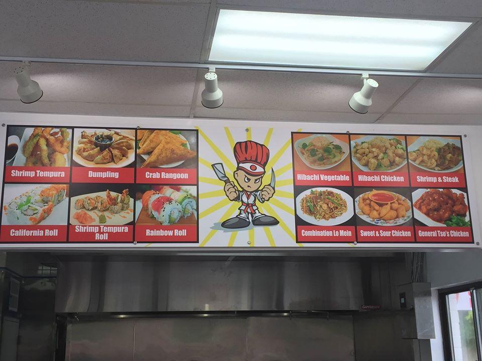 Menu at Hibachi Express restaurant, Morehead
