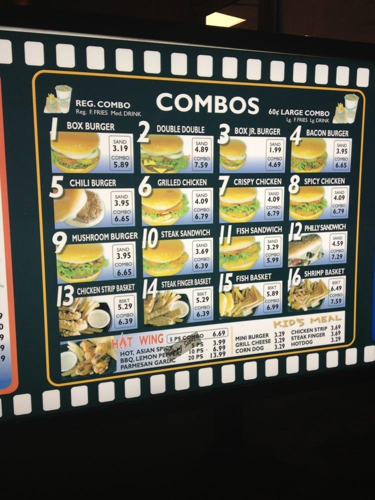 Menu at Burger Box restaurant, Bedford, N Industrial Blvd