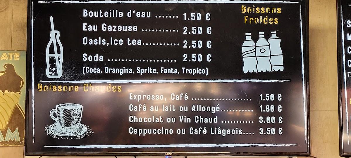 Carta del restaurante Le Chichi ice cream, Annecy