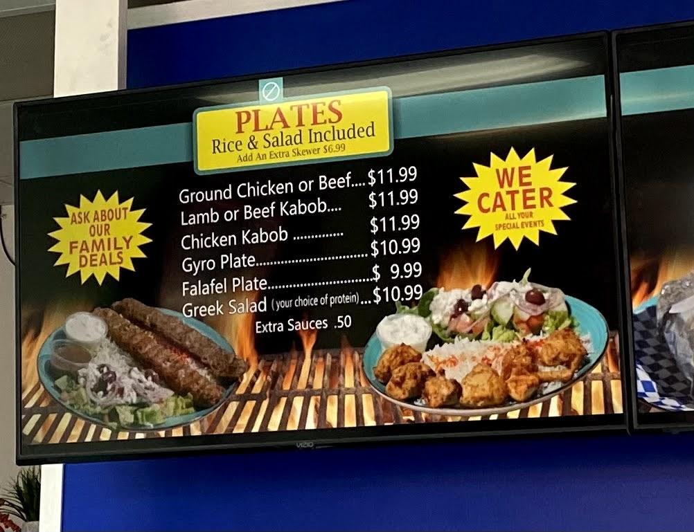 Menu at Taste Mediterranean Grill restaurant, Las Vegas