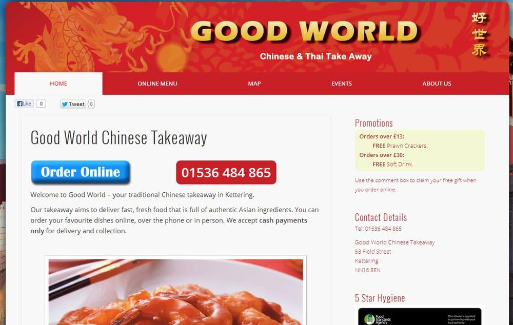 Menu at Good World Chinese Takeaway (Order Online) fast food, Kettering