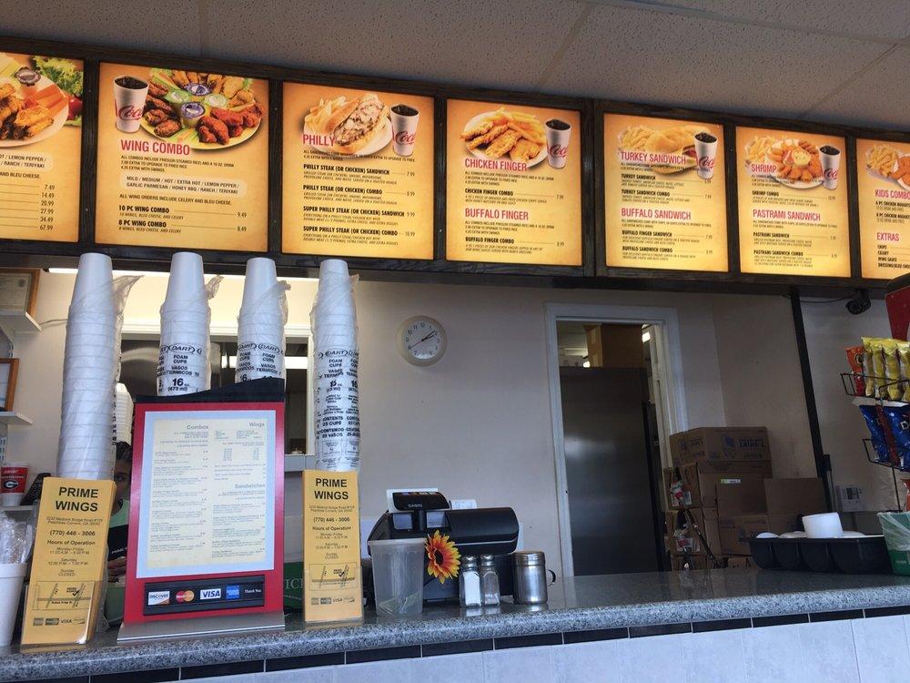 Menu at Prime Wings restaurant, Norcross, Medlock Bridge Rd #109