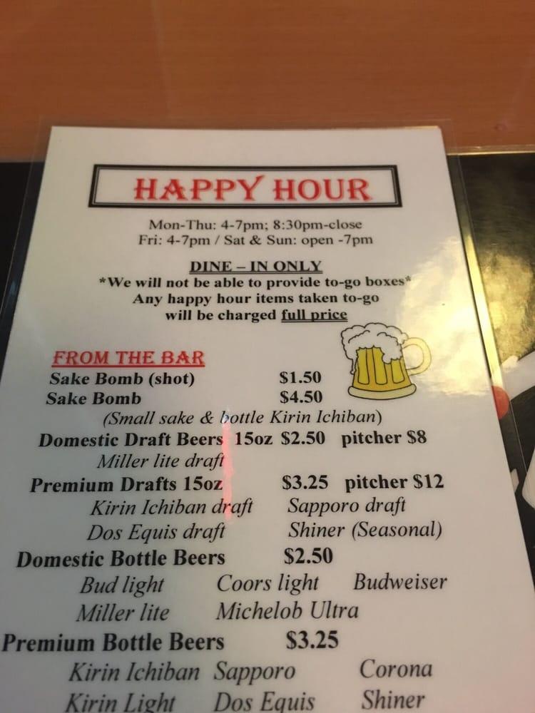 Menu at Sushi NiNi restaurant, Round Rock