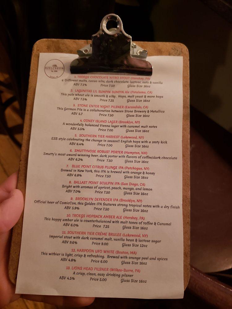 Menu at The Burger Barn, Somers