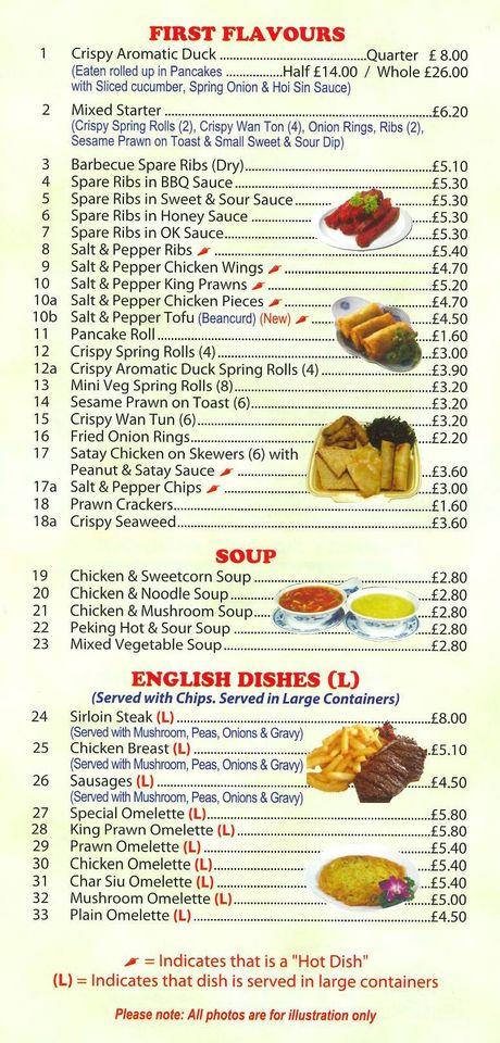Menu at Hold King fast food, Bradford