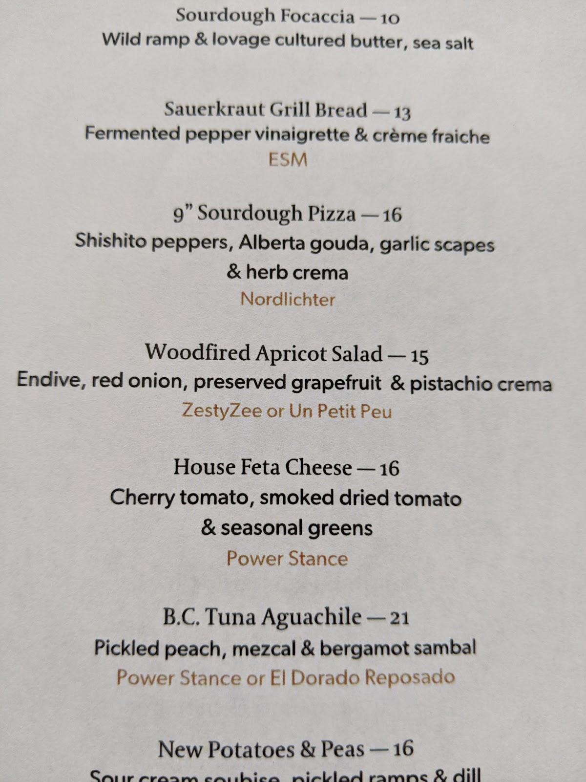 Menu at Biera pub & bar, Edmonton