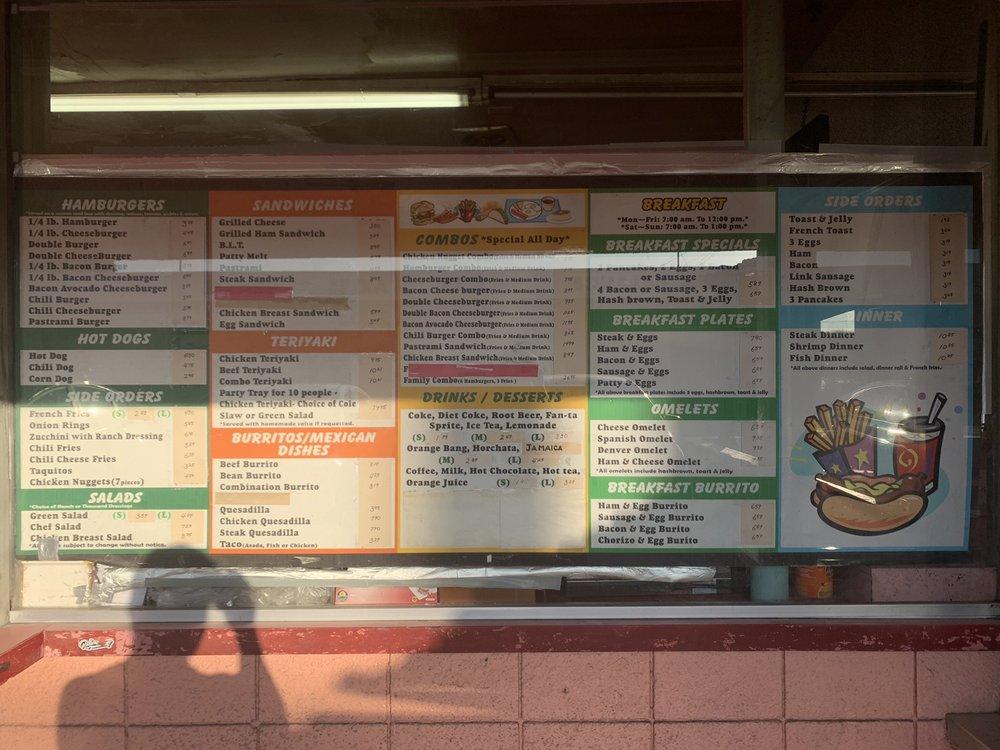 Menu at G D Burgers restaurant, La Puente