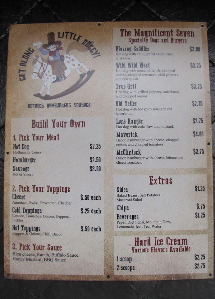 Menu at Get Along Little Doggy, Richland